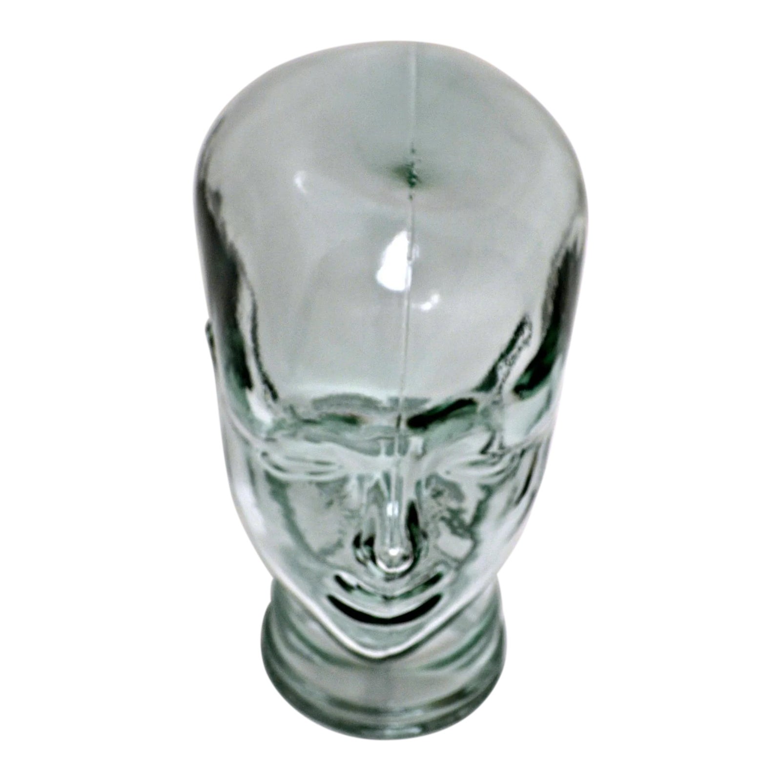 Sculptural Glass Bottle Head Figure | Chairish
