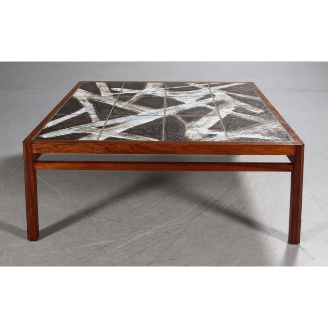 1960s Ole Bjorn Kruger Abstract Tile Coffee Table | Chairish