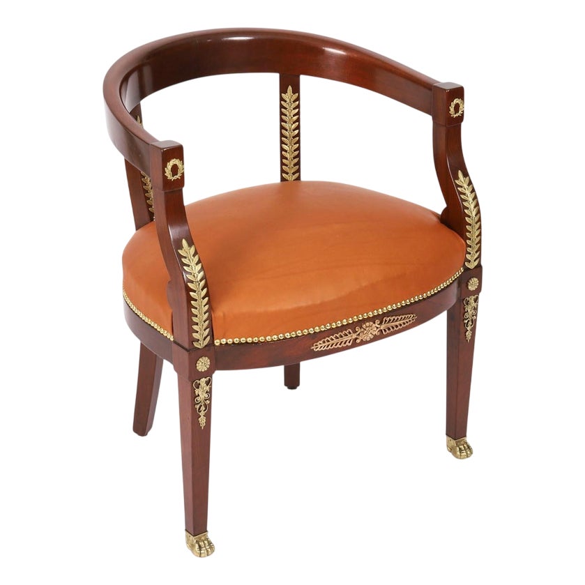 Antique 19th Century Empire Revival French Ormolu Mounted Armchair ...