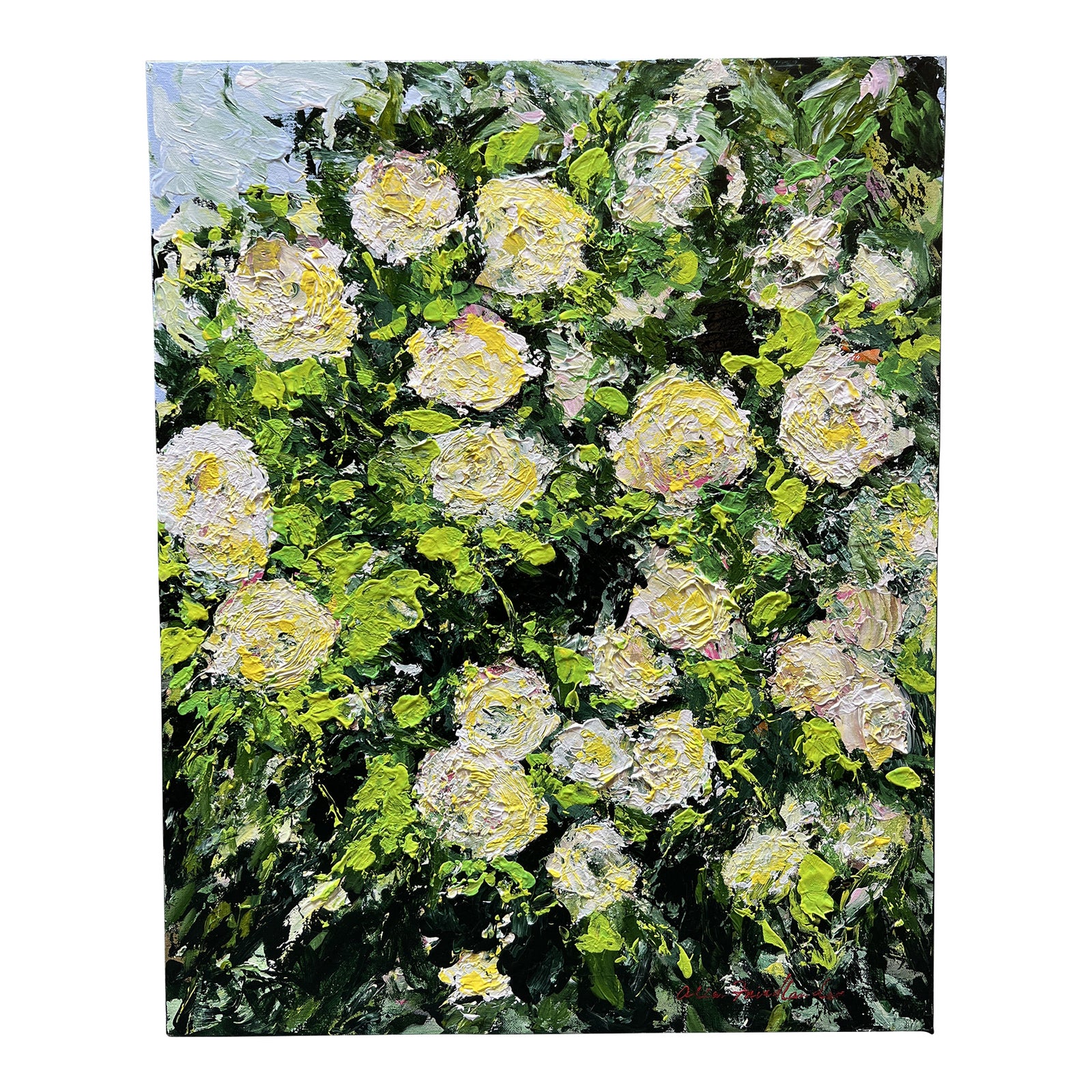 Alan P. Friedlander "Branching Blooms" Original Acrylic Painting | Chairish