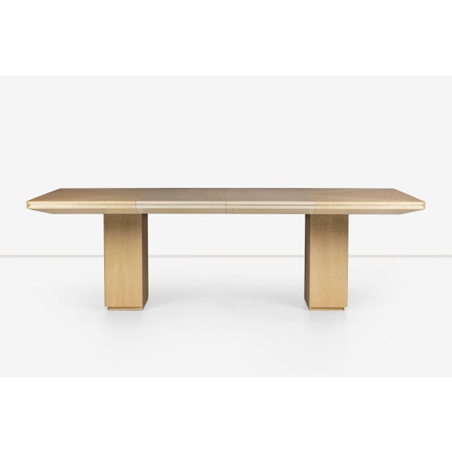Custom Contemporary Two Tone Dining Table. | Chairish