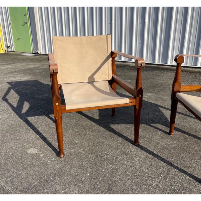 British Colonial Safari Campaign Style Chairs, Manner of Kaare Klint, a ...