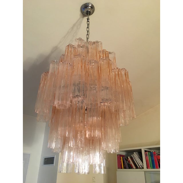 Italian Double Sputnik Murano Glass "Tronchi" Chandelier | Chairish