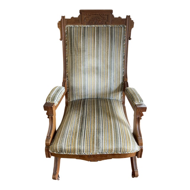 Late 19th Century Eastlake Platform Rocking Side Chair | Chairish