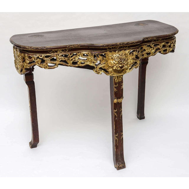 Antique Chinese 3 Legged Console Table | Chairish