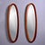 Tall Slender Mid Century Italian Oval Mirrors With Deep Set Frames ...