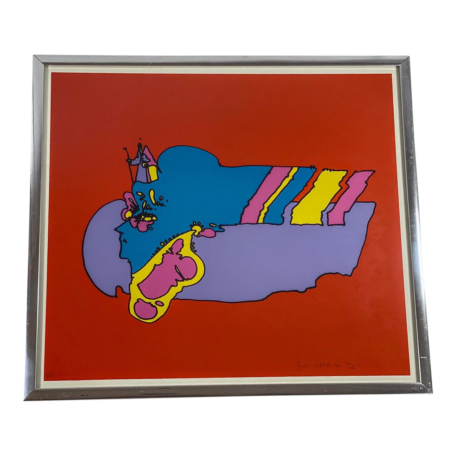 "Remembering the Flight" Peter Max Signed Framed Serigraph Ed. 264/300 ...
