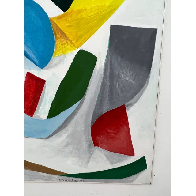 D. 1973 Abstract Modernist Painting by Irving Schultz | Chairish