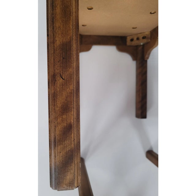 1990s Ethan Allen Bumblebee Fabric Table & Stool Set | Chairish