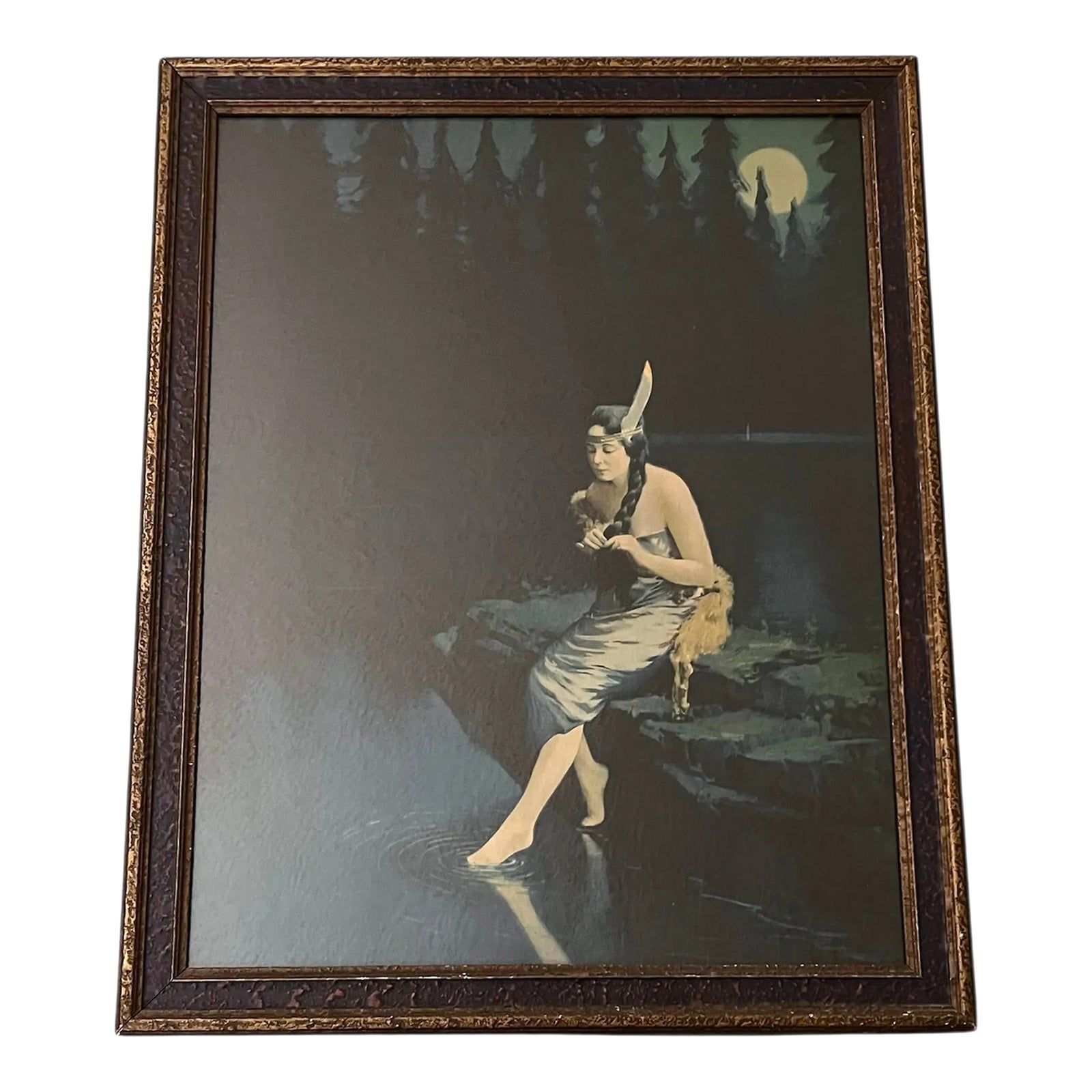 Early 1900s “Minnehaha” American Lithograph With Original Frame by ...