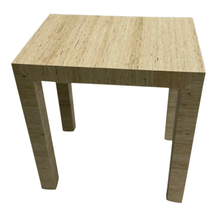 Spencer Grasscloth Side Table | Chairish