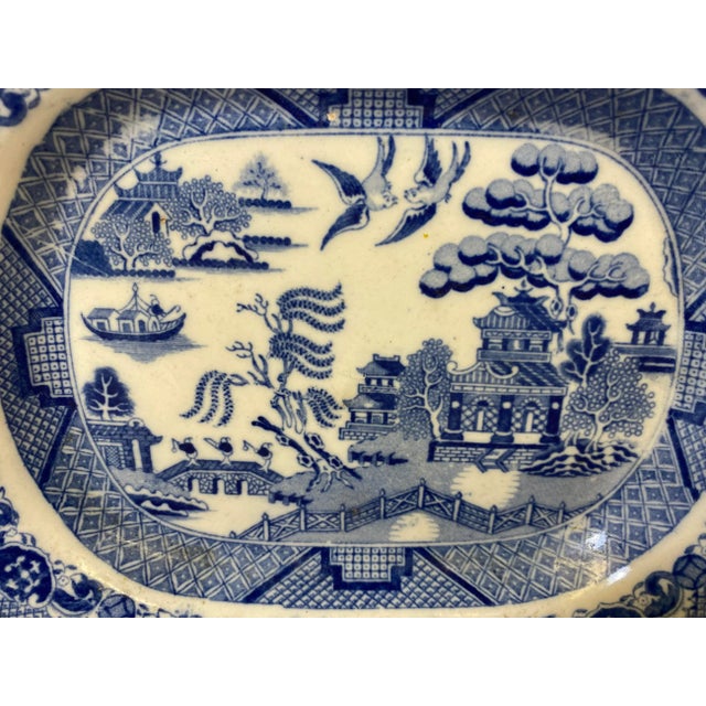 Small Antique Twigg Pottery Blue Willow Serving Plate/ Tray From ...