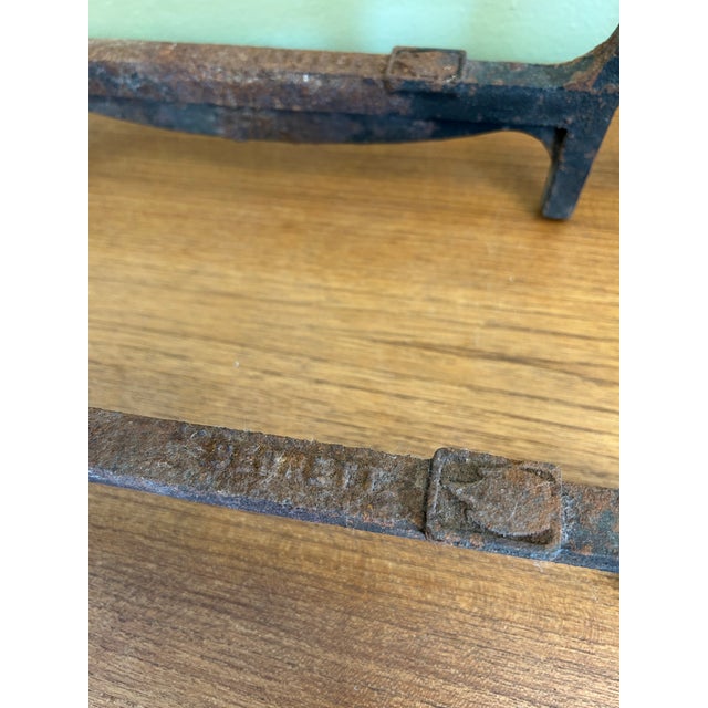 Iron + Brass Andirons by Donald Deskey for Bennett, Circa 1950s | Chairish