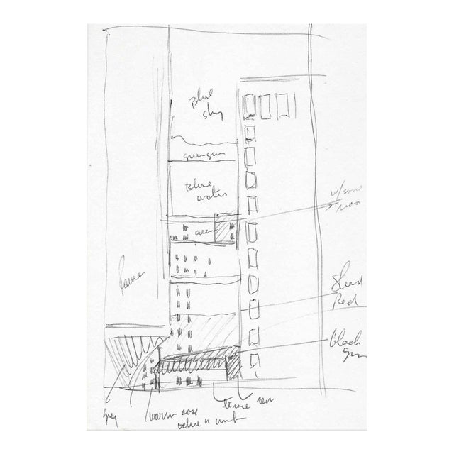 Robert Herrmann Downtown Seattle Sketch With Ranier Building | Chairish