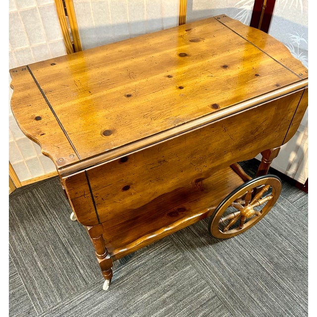 Early 20th Century Pine Tea Cart | Chairish