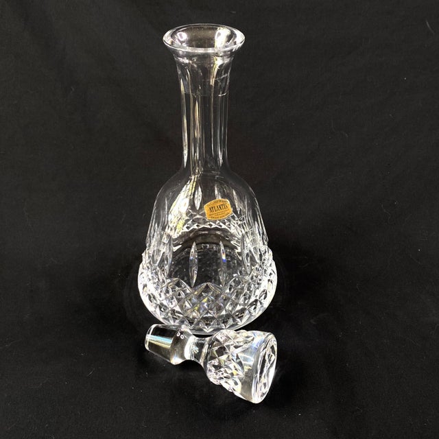 1990s Atlantis Full Lead Crystal Decanter Hand Blown and Cut Diamond ...