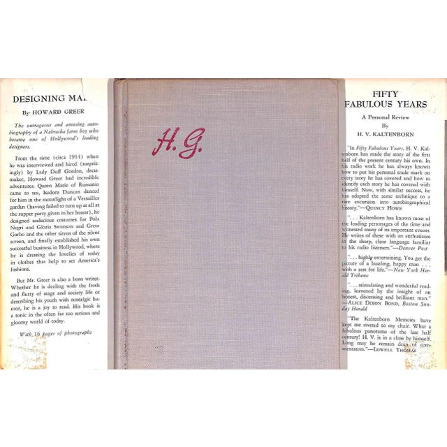 "Designing Male" Book 1951 Greer, Howard | Chairish