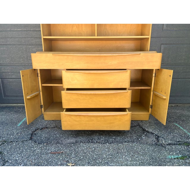 Mid 20th Century Mid Century Modern Blonde Maple Hutch by Heywood ...