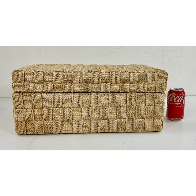 Made Goods Organic Modern Large Natural Abaca Lilou Box | Chairish