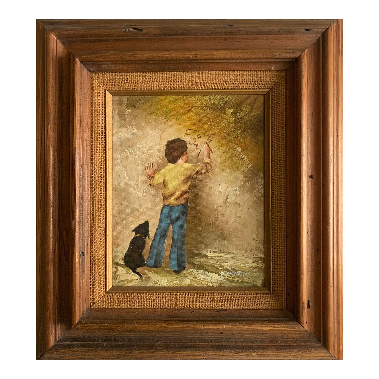 1960s Vintage Oil Painting, Framed | Chairish