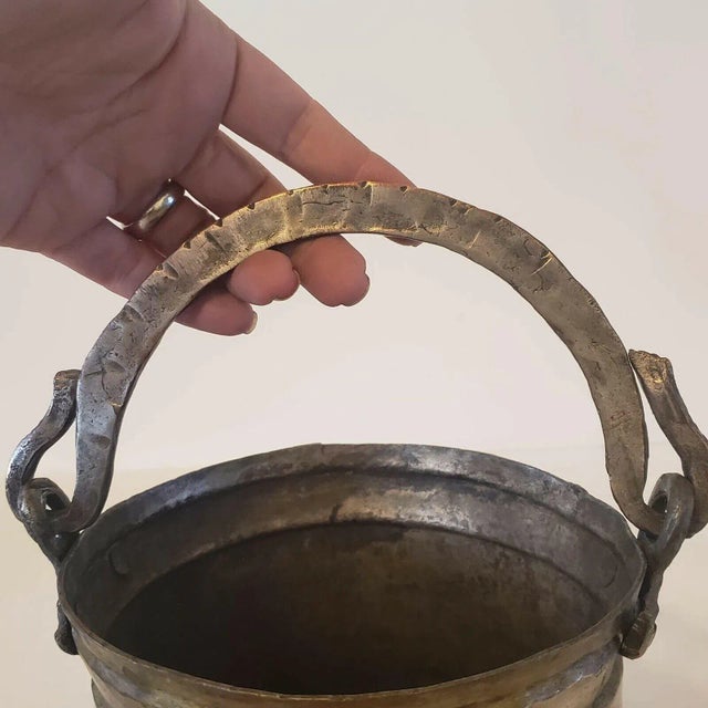 Antique Primitive Lead Smelting Pot With Handle | Chairish