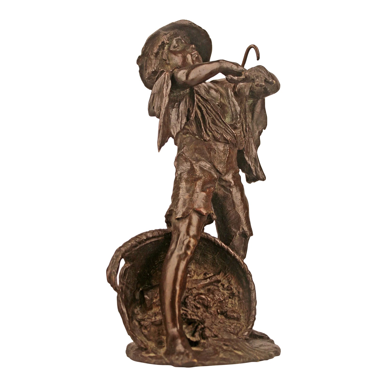 Late 19th Century French Patinated Bronze Sculpture of a Peasant ...