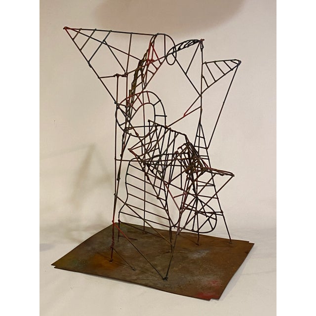 Mid Century Modern Abstract Wire Rod Sculpture | Chairish