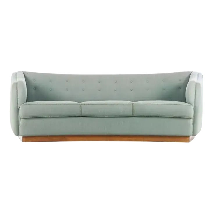 Danish 1940s Curved Sofa Model 1668 by Ole Wanscher for Fritz Hansen ...