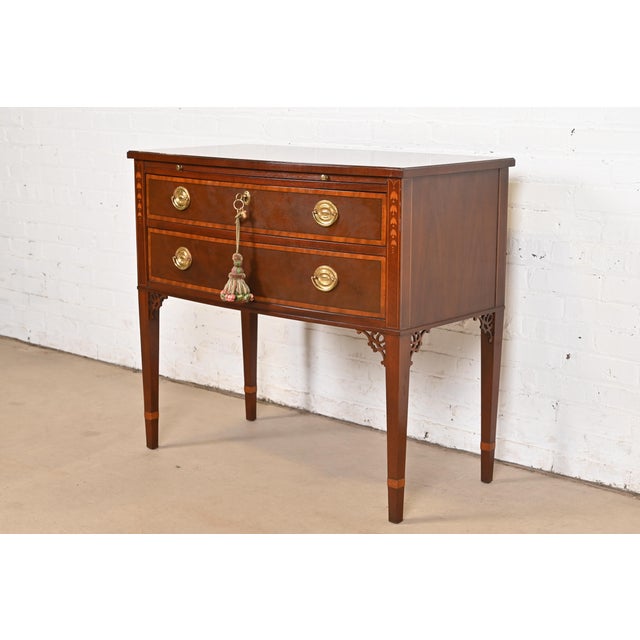 Baker Furniture Federal Inlaid Mahogany Sideboard or Buffet Server ...