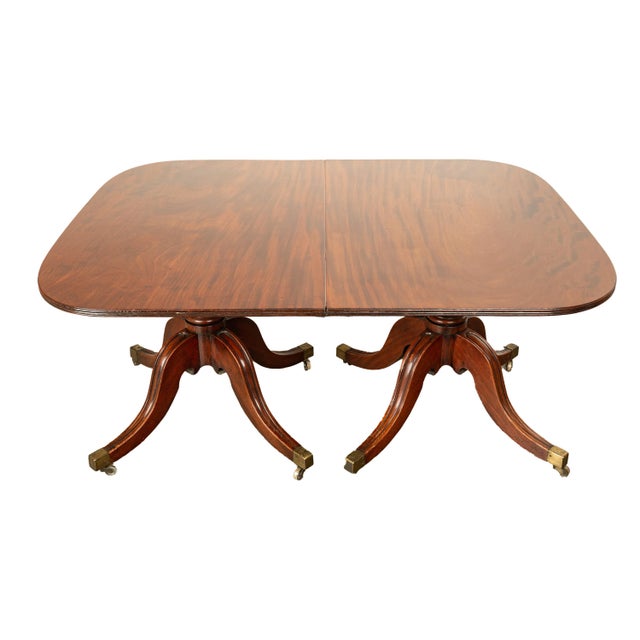 Antique Georgian Regency Cuban Mahogany Twin Pedestal Dining Table Tilt ...