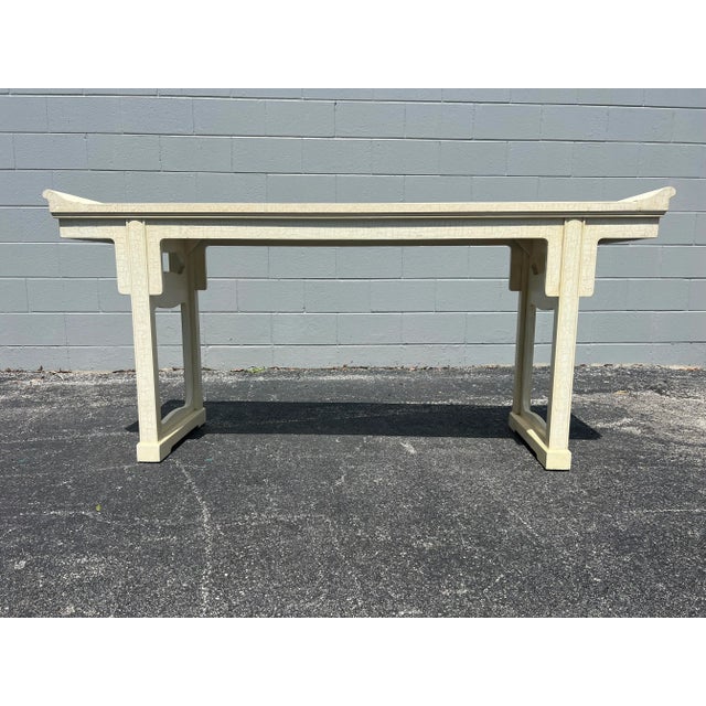 1980s Hollywood Regency Chinoiserie Altar Pagoda Console Table by Baker ...
