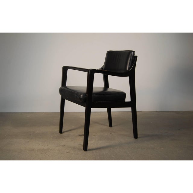 Dunbar Chairs in Black Leather - a Pair | Chairish