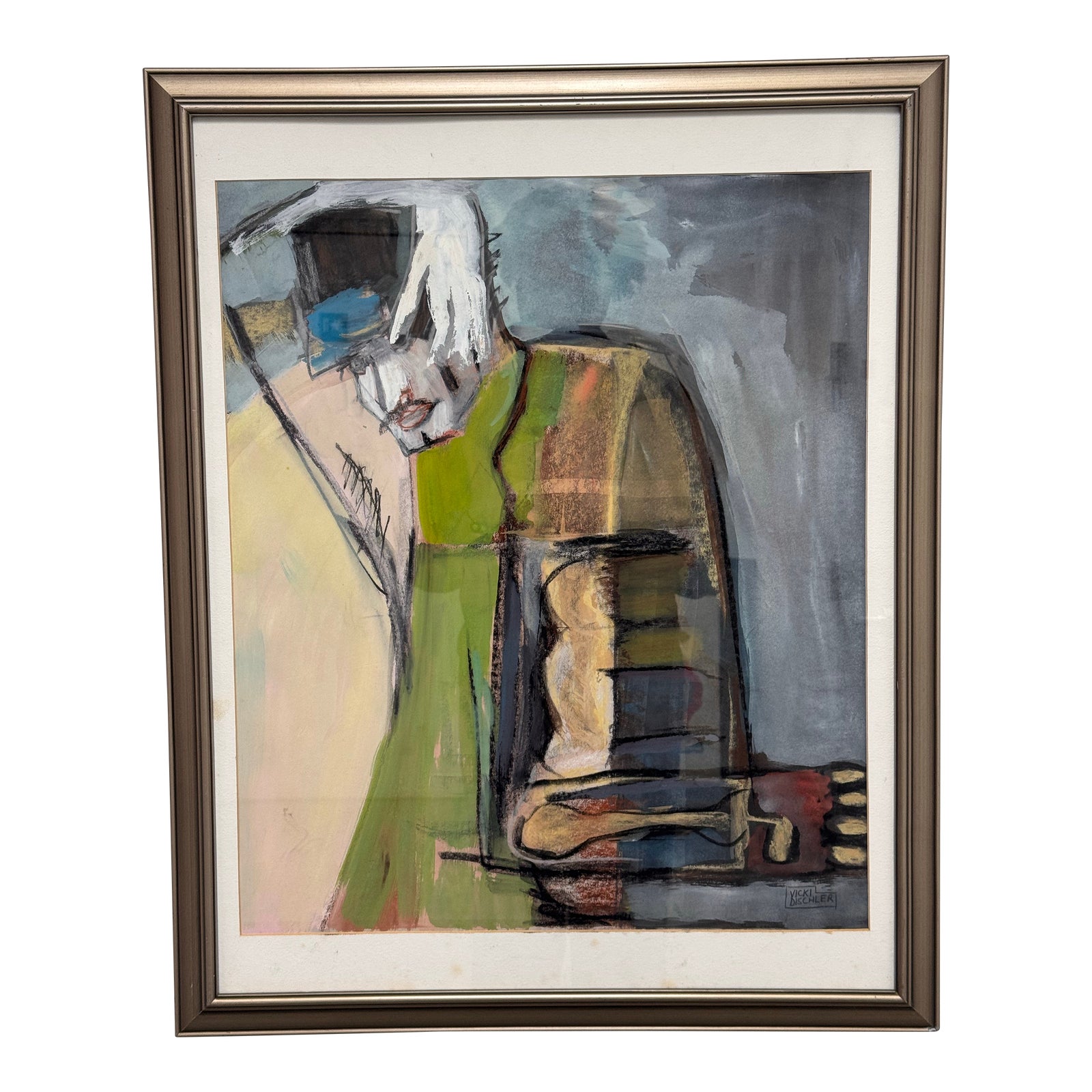 Vicki Dischler Pastel Painting, Framed | Chairish