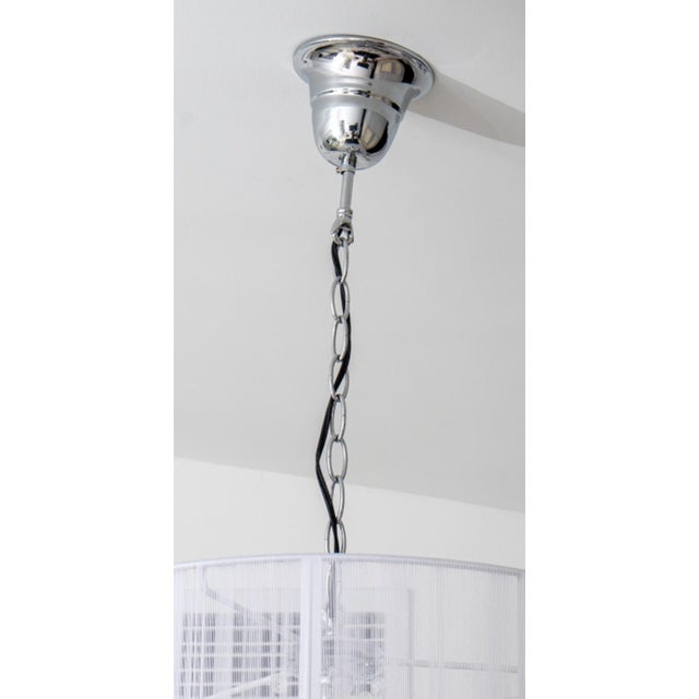 Hollywood Glam 10-Arm Chandelier With String Shade | Chairish