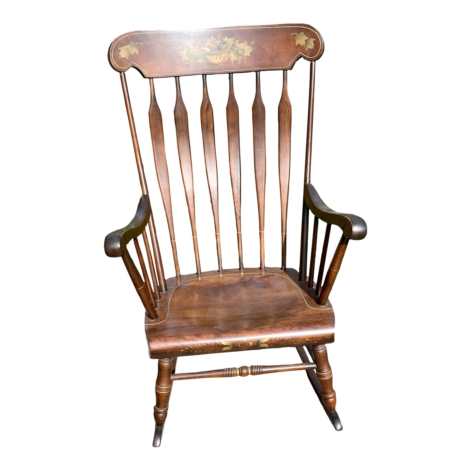 Mid 20th Century S. Bent and Brothers Hitchcock Style Rocker | Chairish