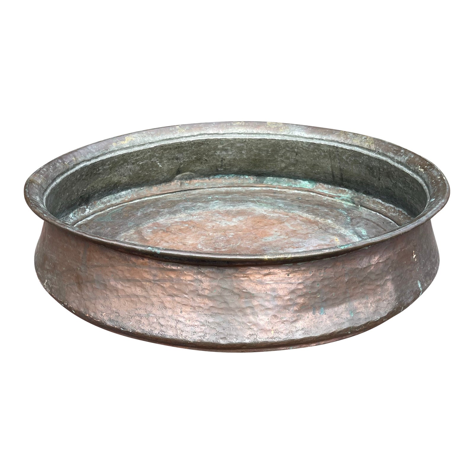Antique Hand Wrought Copper Jardinier Planter Vessel for Indoor/Outdoor ...