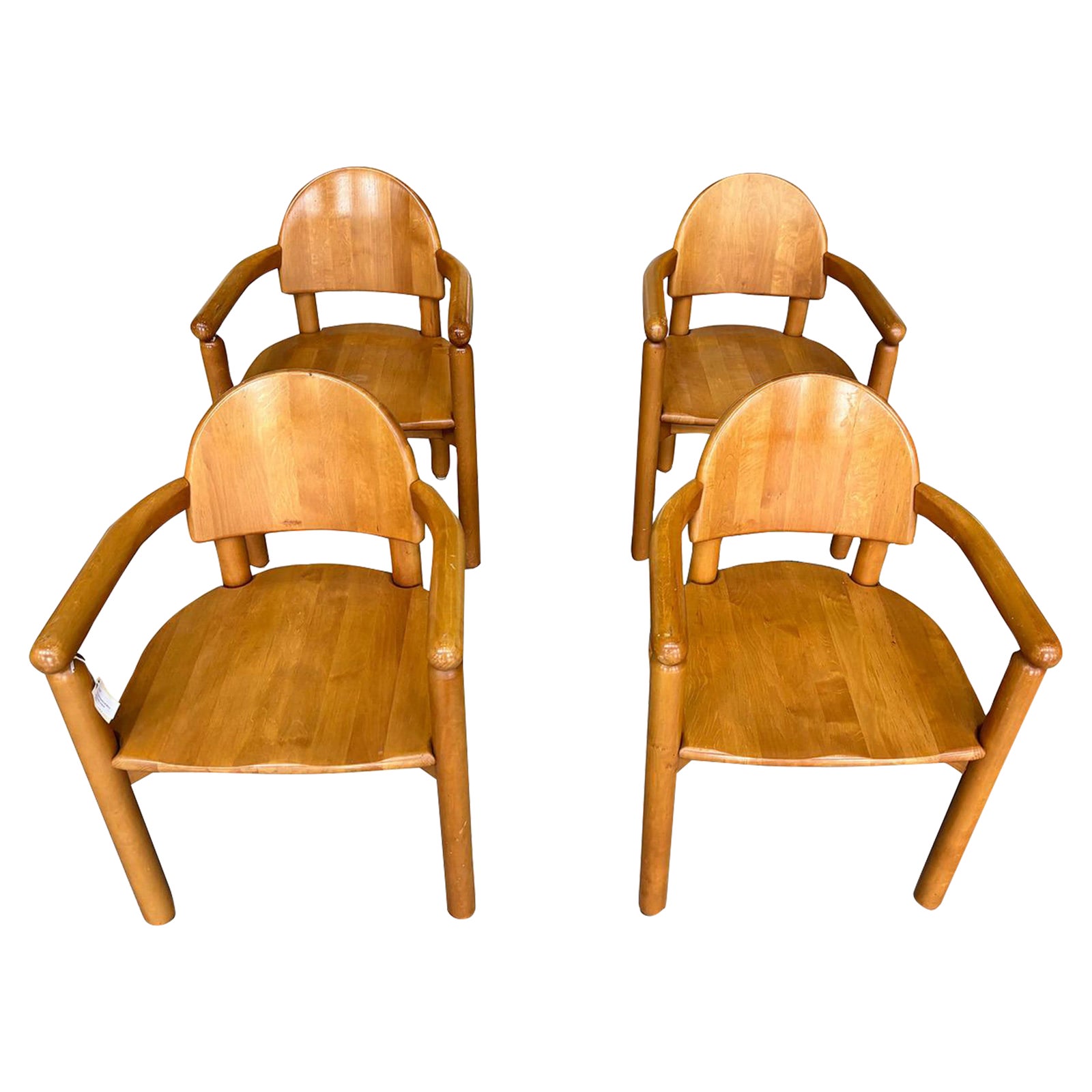 Set of Four 1980s Danish Dining Chairs by Rainier Daumiller | Chairish