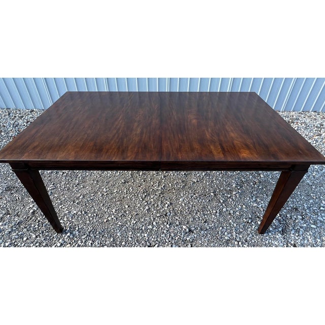 Ethan Allen Farmhouse Style Rustic Mahogany Dining Table | Chairish