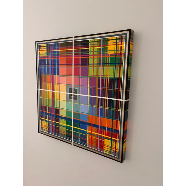 Vintage Color Grid Acrylic Painting by Tom Sapp | Chairish