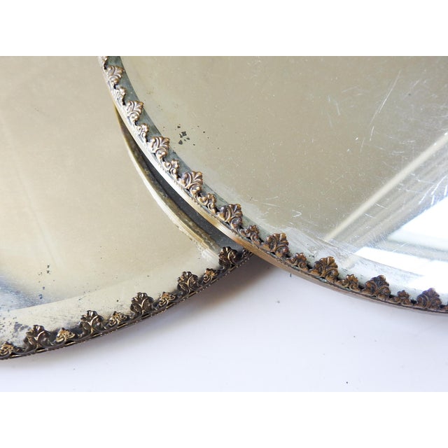 Early 20th Century Vintage Plateau Mirrors - a Pair | Chairish