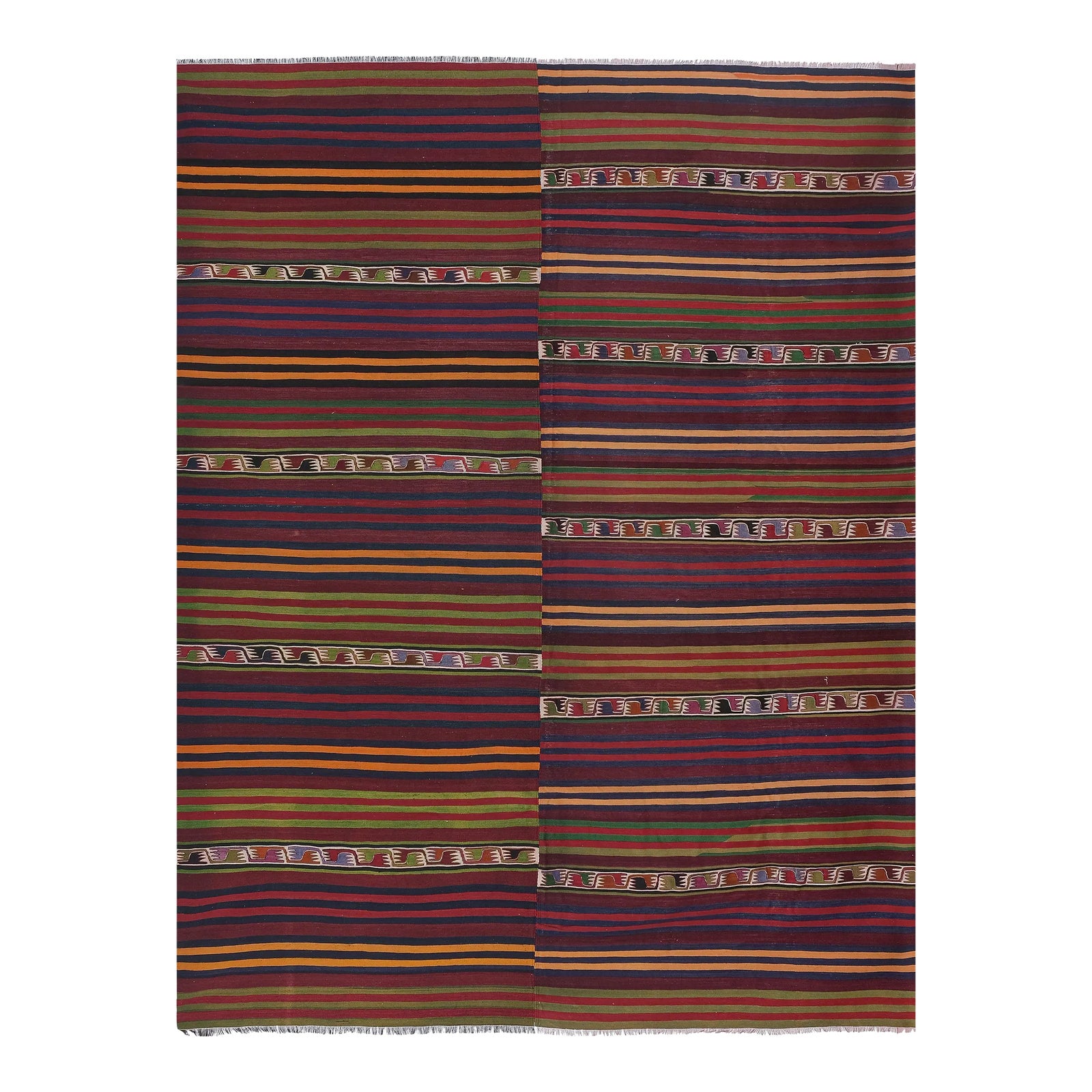 1960s Mid-20th Century Wool Large Anatolian Kilim Rug 9'8'' X 12'9 ...