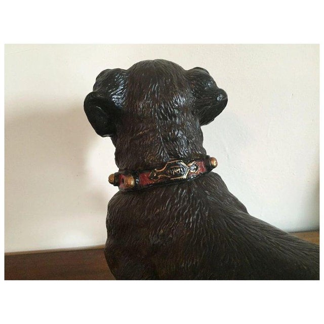 Large Antique 19th Century Austrian Terra Cotta Pug Dog or English ...