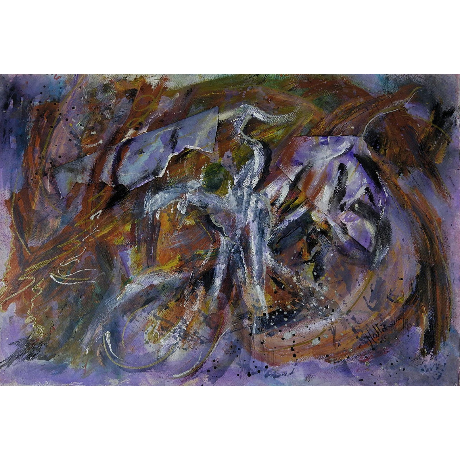 Abstract Mixed Media Watercolor | Chairish
