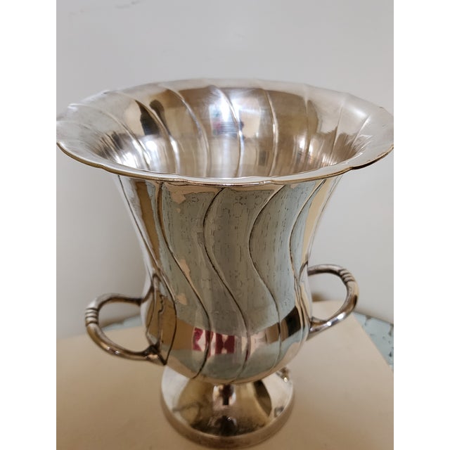Vintage Silver Plated Trophy Cup Champaign Chiller Ice Bucket | Chairish