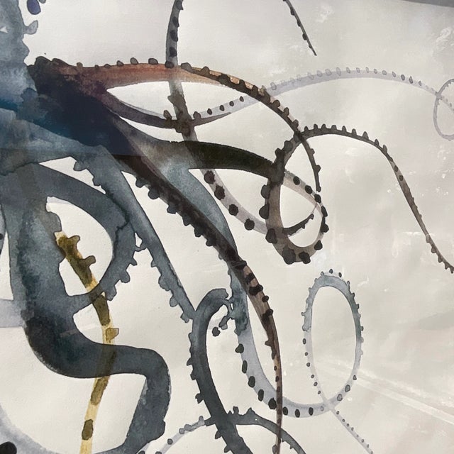 Vintage Abstract Original Pace Print on Paper of Octopus | Chairish