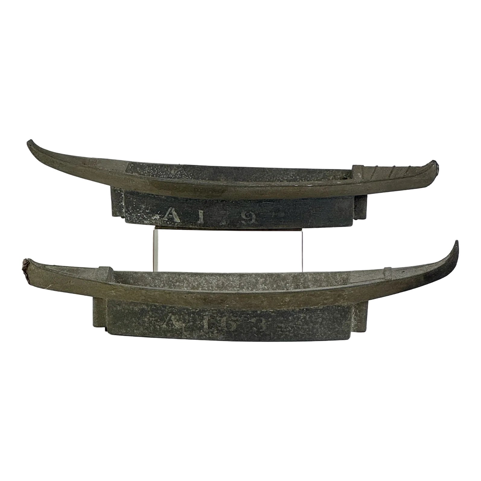 Early 20th Century Pair of Cast Aluminum Metal Boat Models, for Decor ...