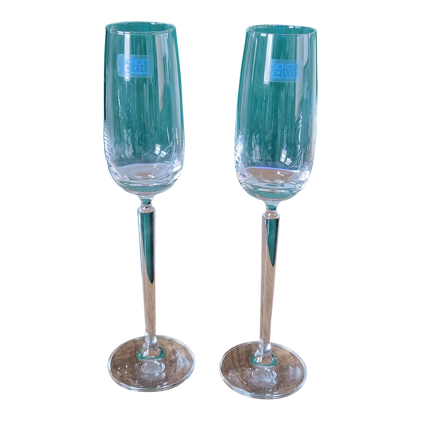 Vintage Schott-Zwiesel "Eve" Champagne Flutes- a Pair | Chairish