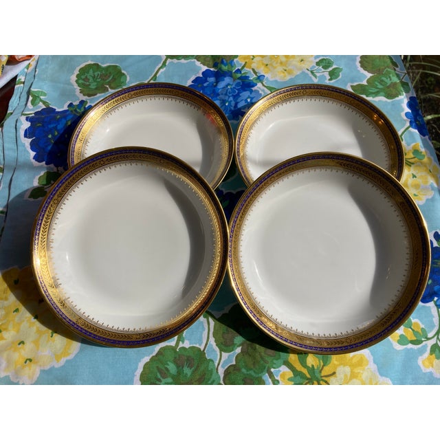 1920s Limoges France Fine Porcelain Fruit or Bisque Bowls With Green ...