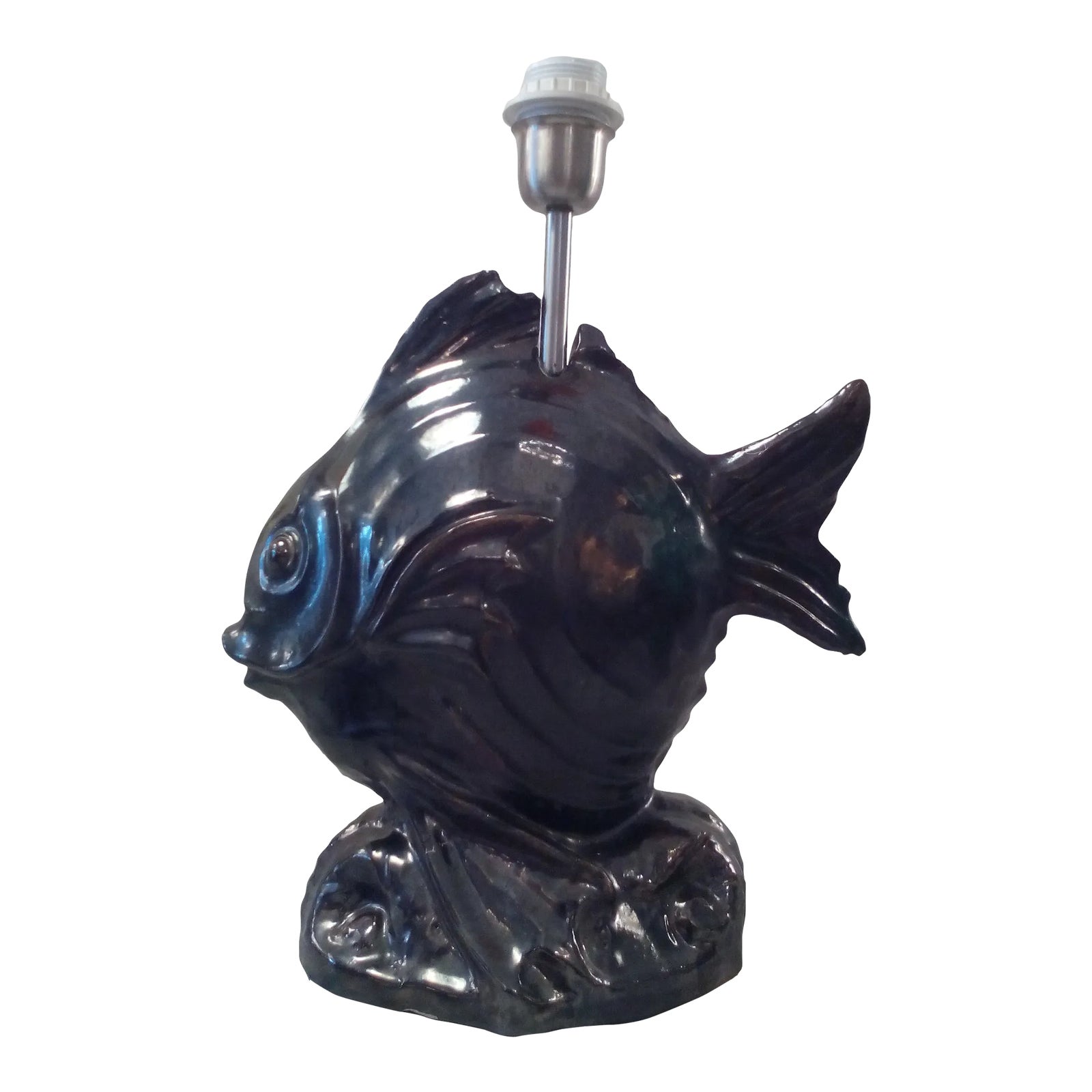 Vintage Ceramic Fish Table Lamp | Chairish
