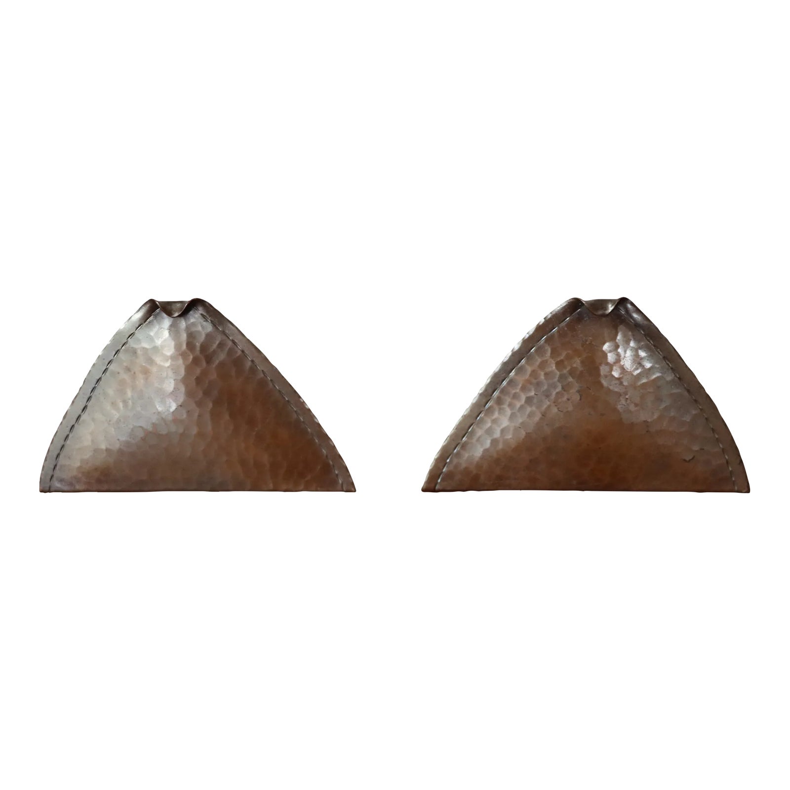 Roycroft Hand Hammered Copper Bookends | Chairish
